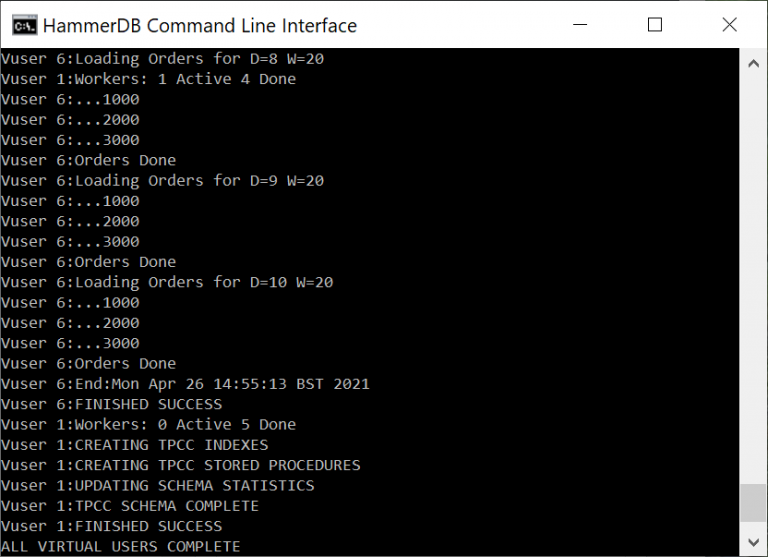 Hammerdb Cli 101 Hammerdb Blog 8023