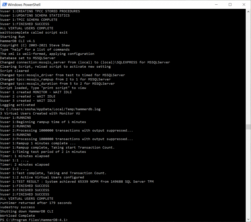 HammerDB CLI 101 – HammerDB Blog